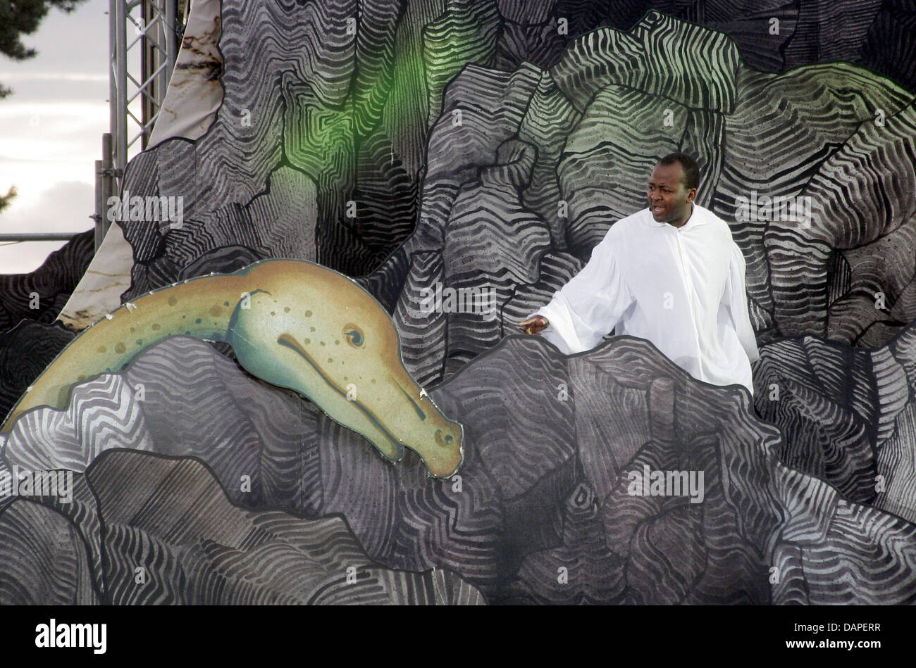 Musa Nkuna as Tamino performs during a rehearsal for the opera 'The ...
