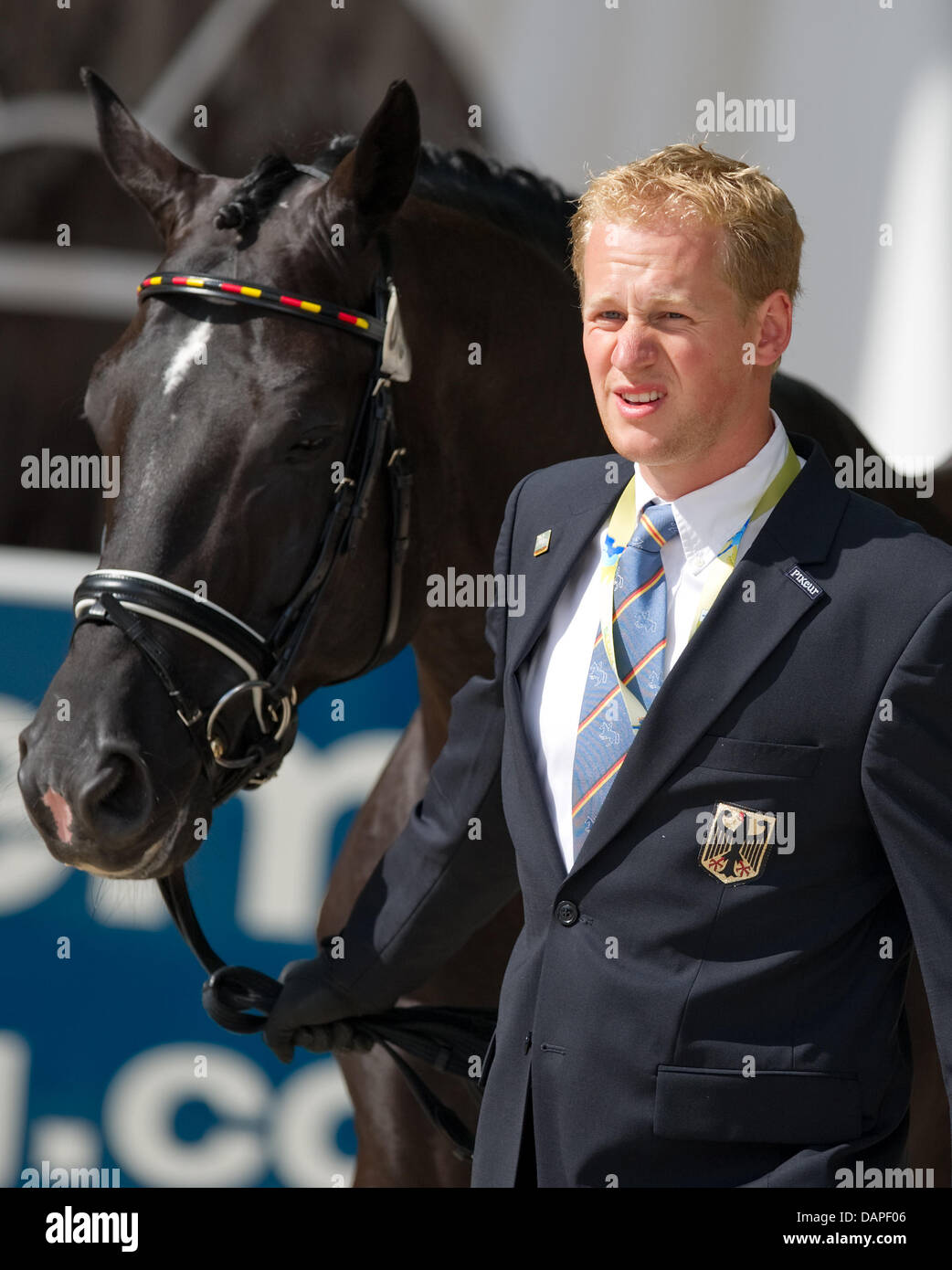 German dressage rider Matthias Alexander Rath takes his horse Totilas ...