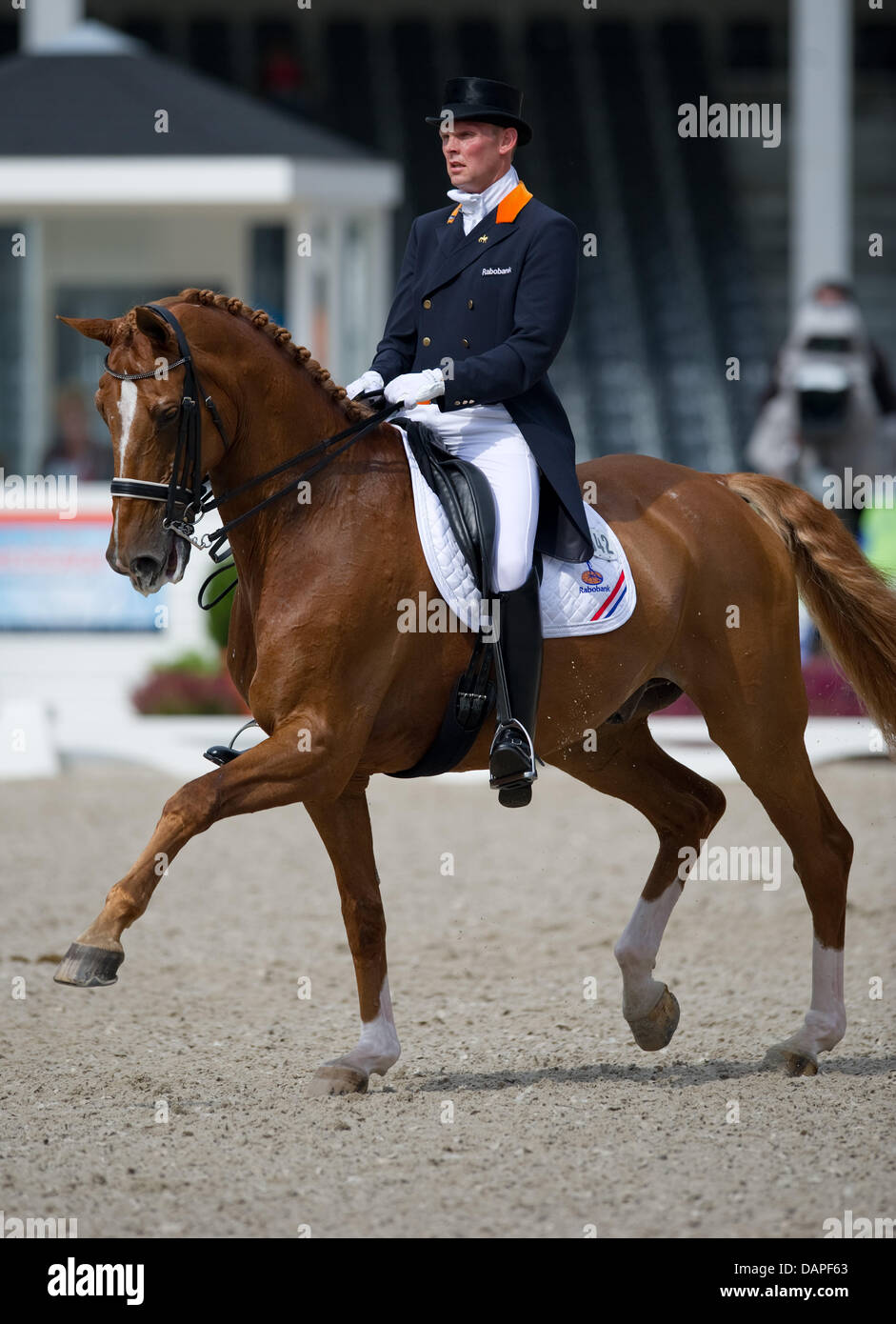 Dutch dressage rider Sander Marijnissen rides his horse Moedwill during ...