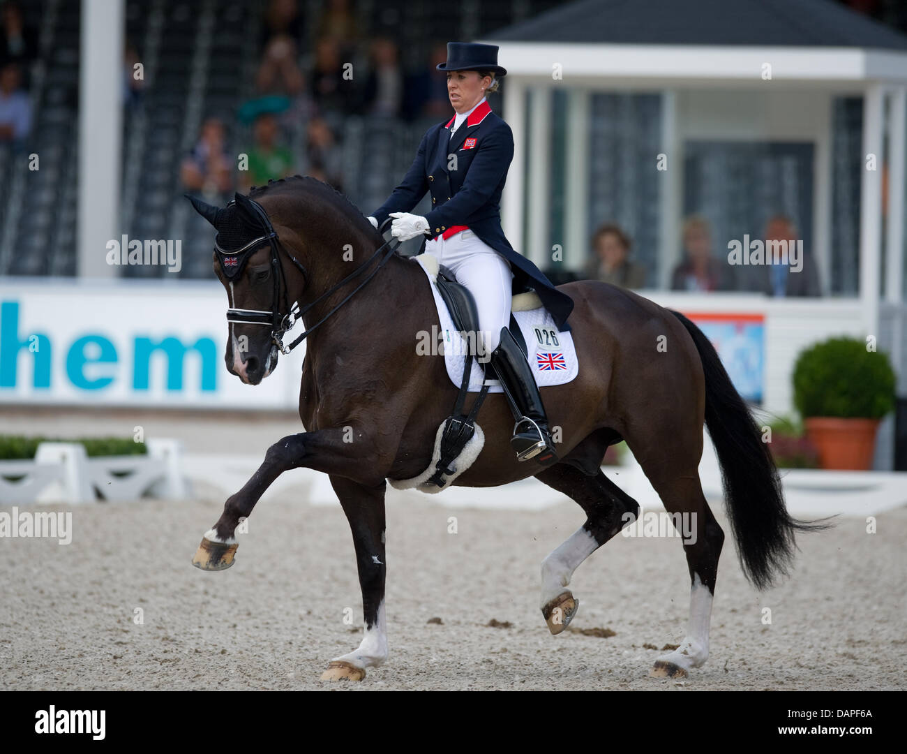 British dressage rider Charlotte Dujardin rides her horse Valegro ...