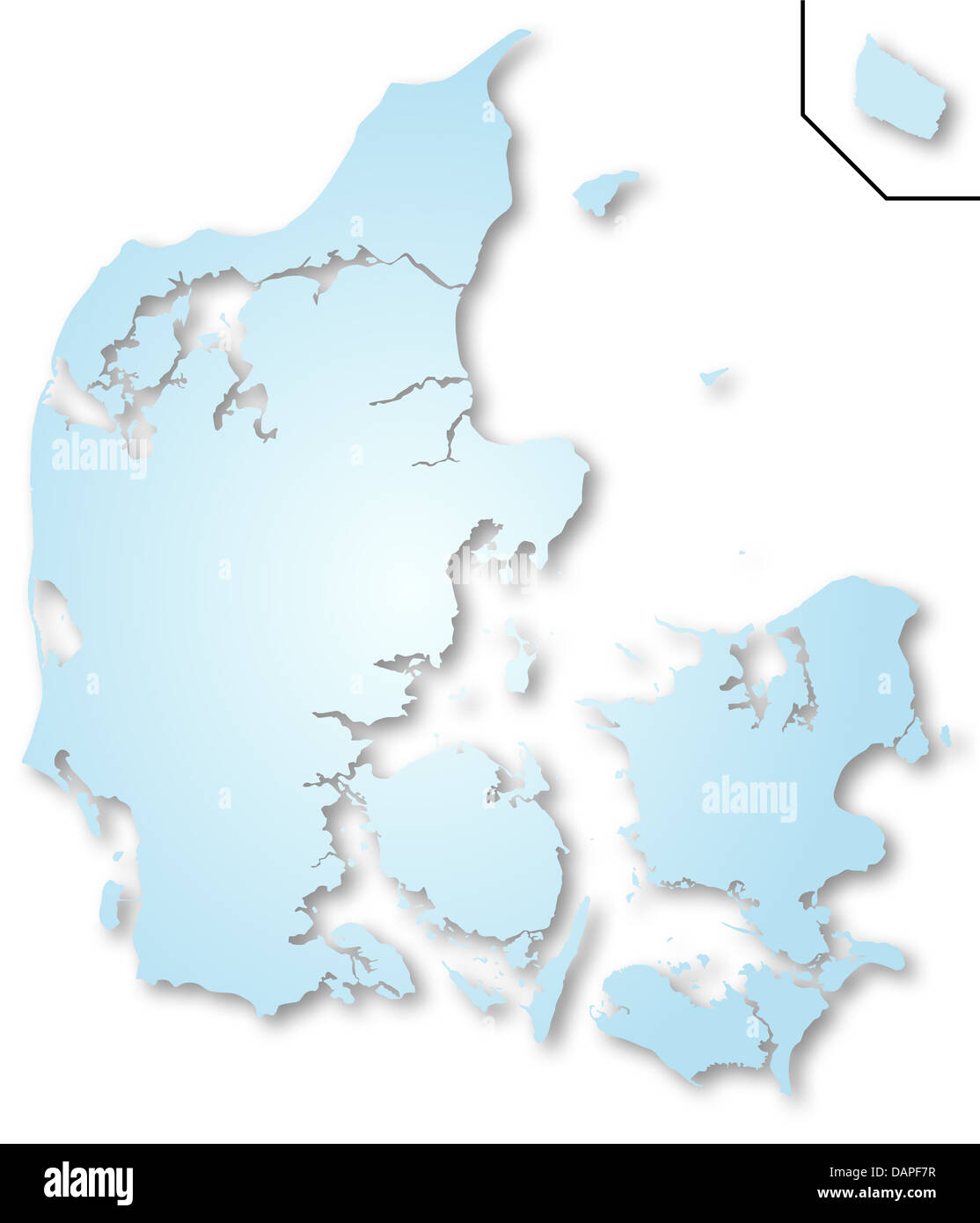 Map of Denmark Stock Photo - Alamy