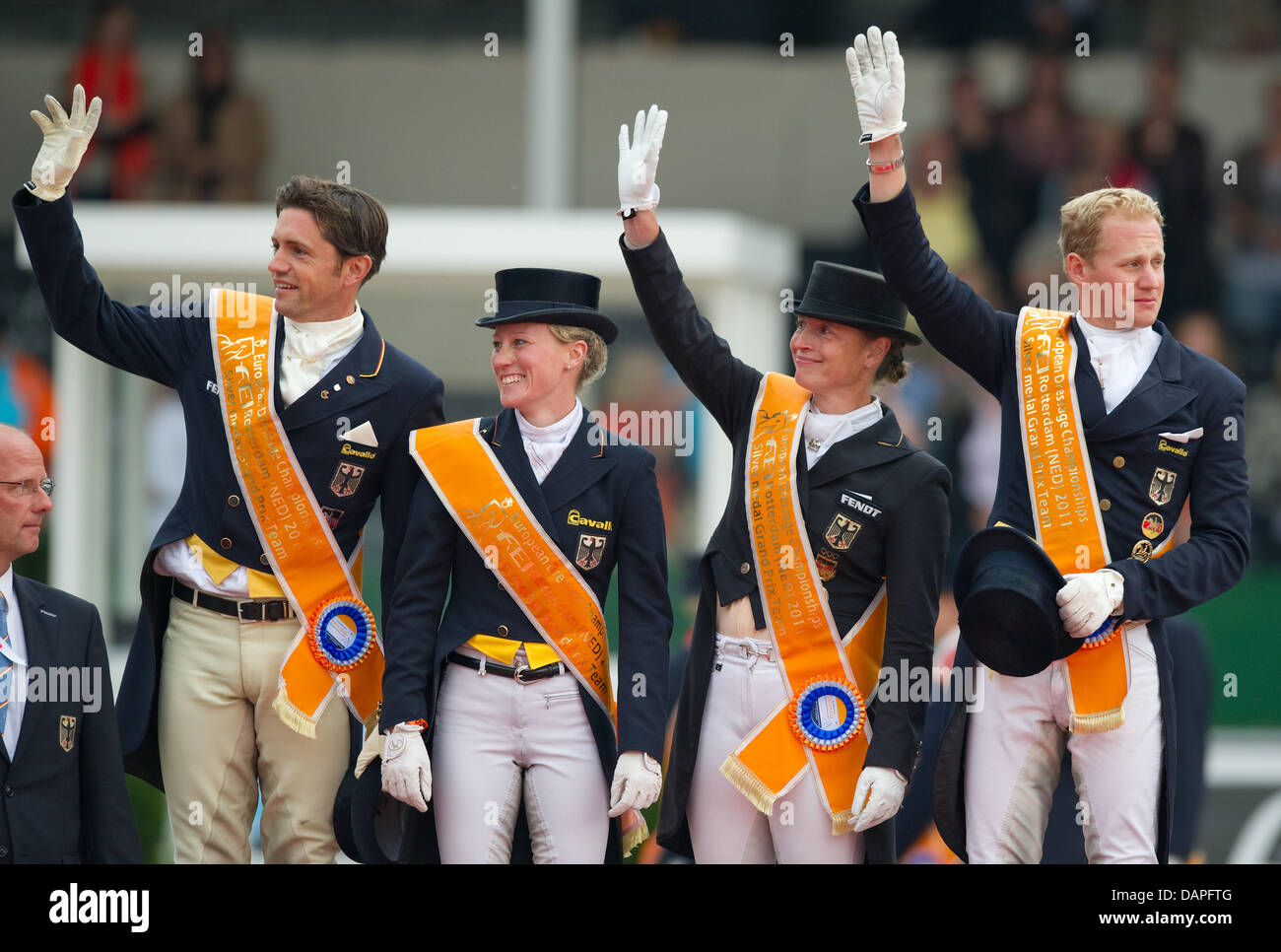 The German dressage riding team, Christoph Koschel, Helen ...