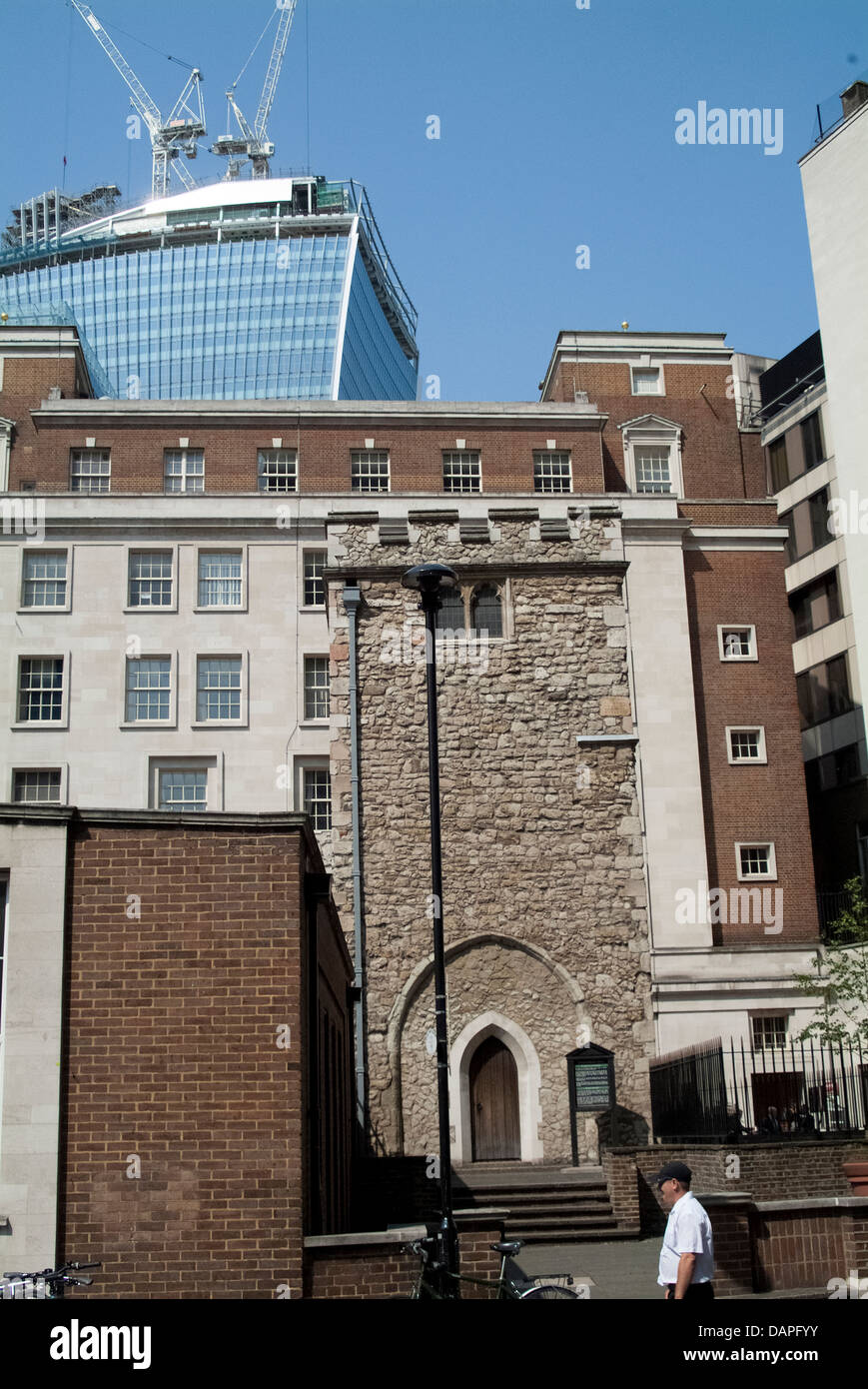 The Old and the New, Church and Office Block, the Tower of All Hallows ...