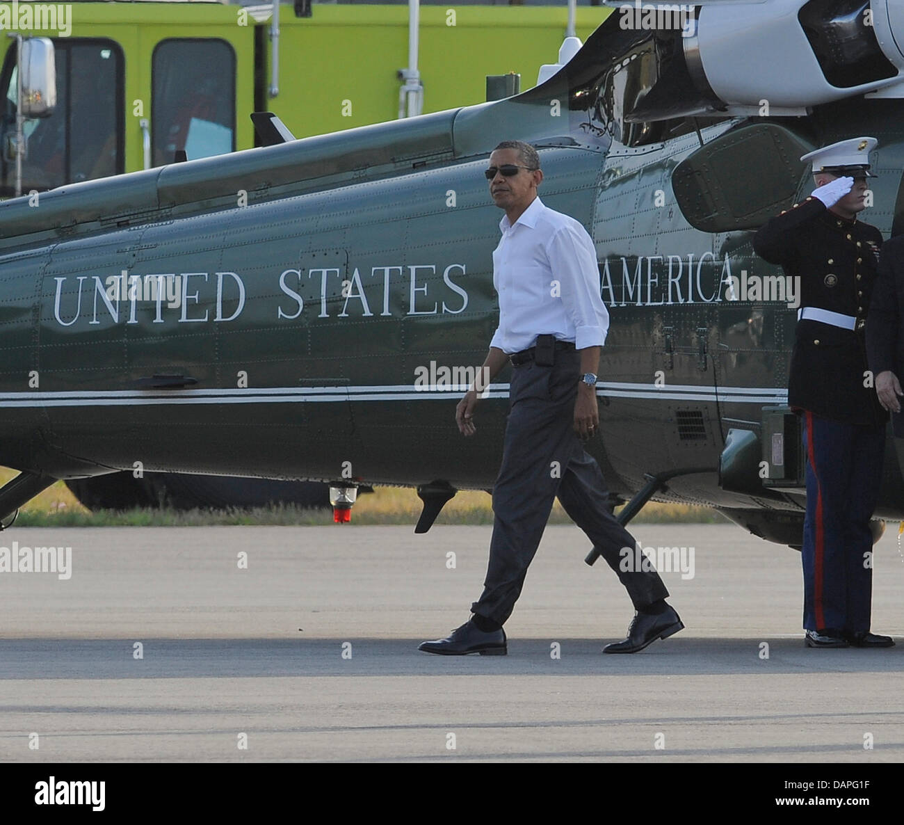 United States President Barack Obama arrives for his summer vacation at ...