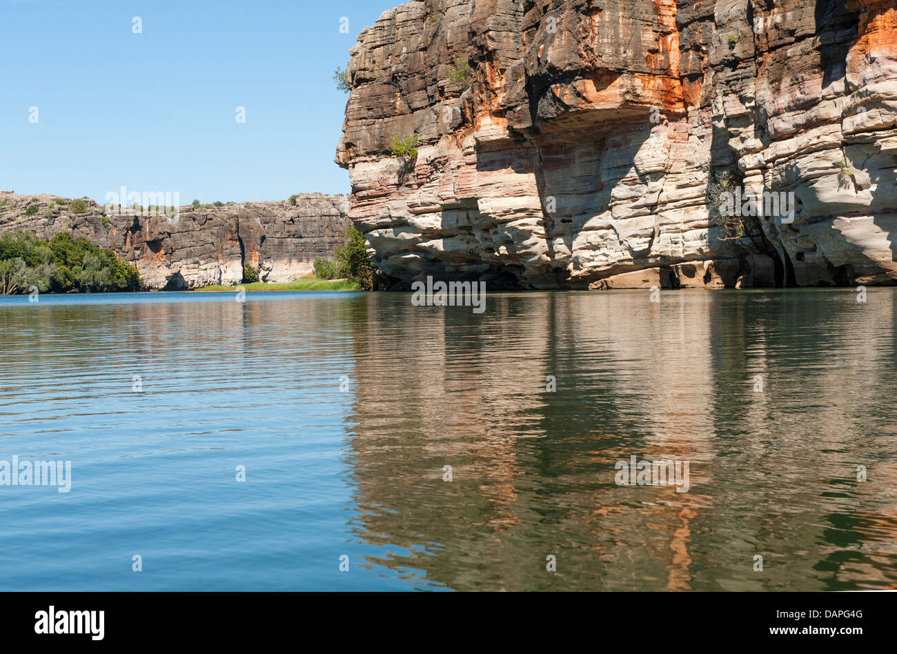 The Devonian limestone cliffs of Geilki Gorge, formed by the Fitzroy ...
