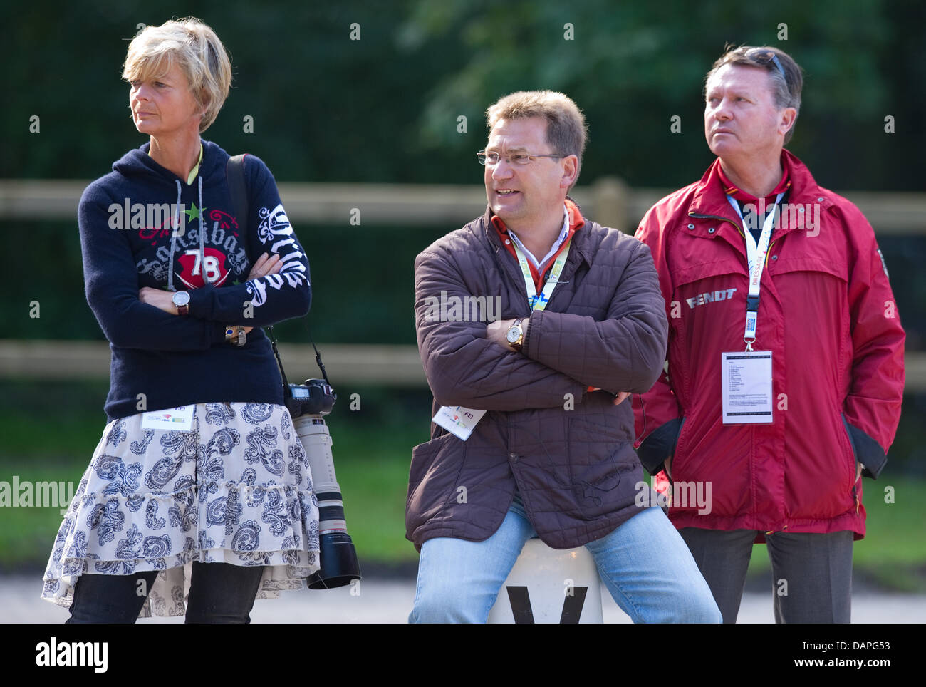 (l-r) Ann Kathrin Linsenhoff, Klaus Martin Rath, the German dressage ...