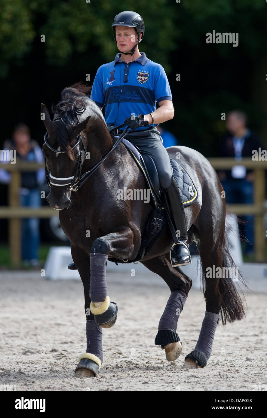 German dressage rider Matthias Alexander Rath rides his horse Totilas ...