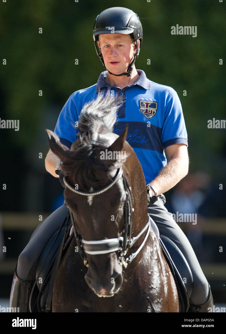 German dressage rider Matthias Alexander Rath rides his horse Totilas ...