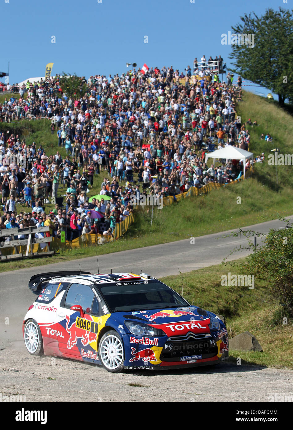 The Citroën from Sebastien Loeb (France) and co-driver Daniel Elena ...