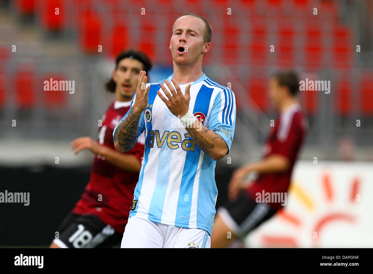Istanbul's player Miroslav Stoch gestures his disappointment after ...