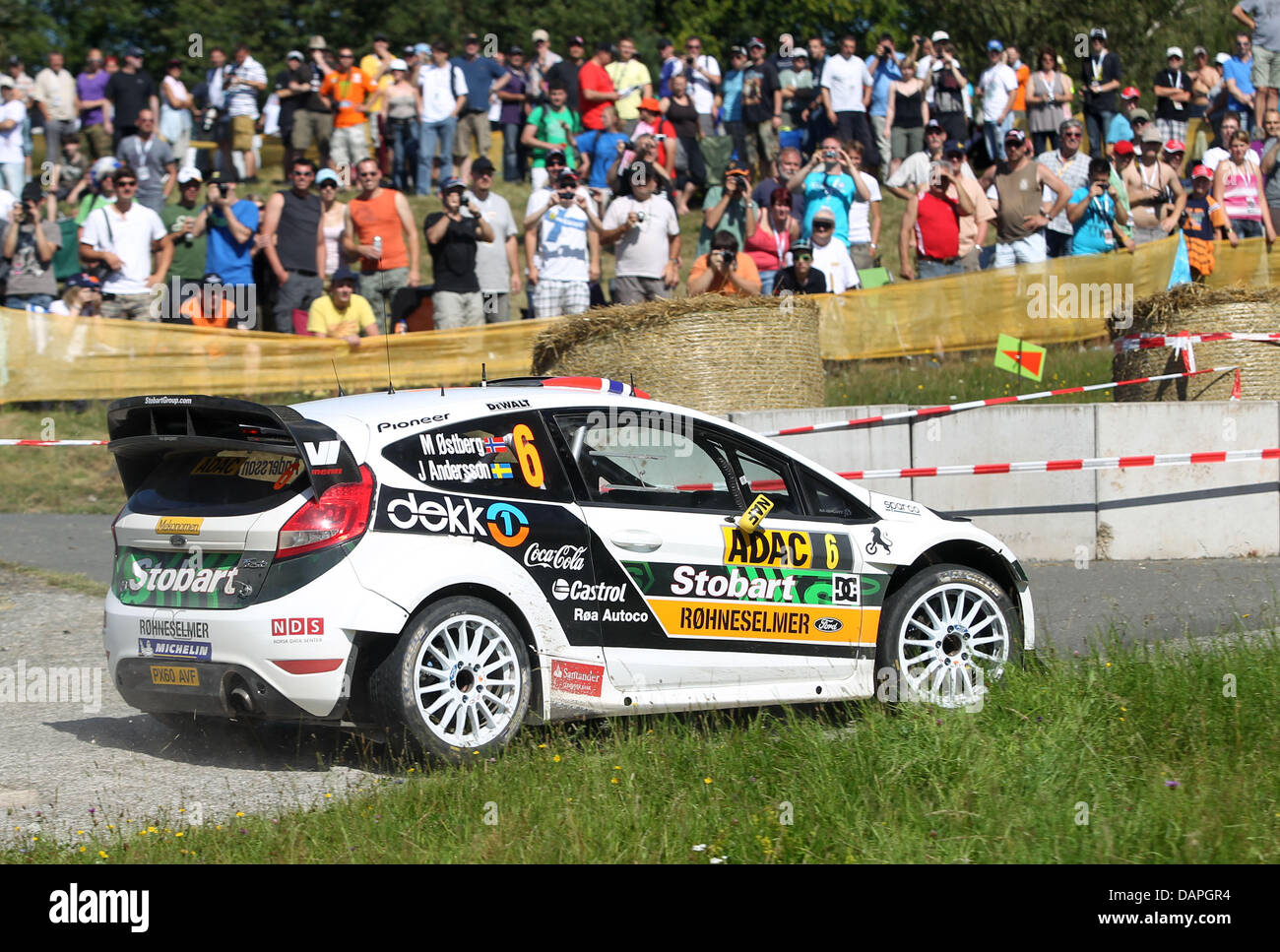 Norwegian rally driver Mads Oestberg and his Swedish co-pilot Jonas ...