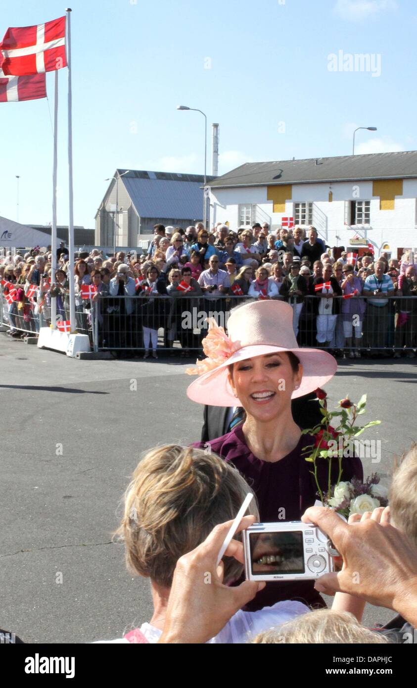 Danish Crown Princess Mary arrives in Skagen, Denmark, during the ...