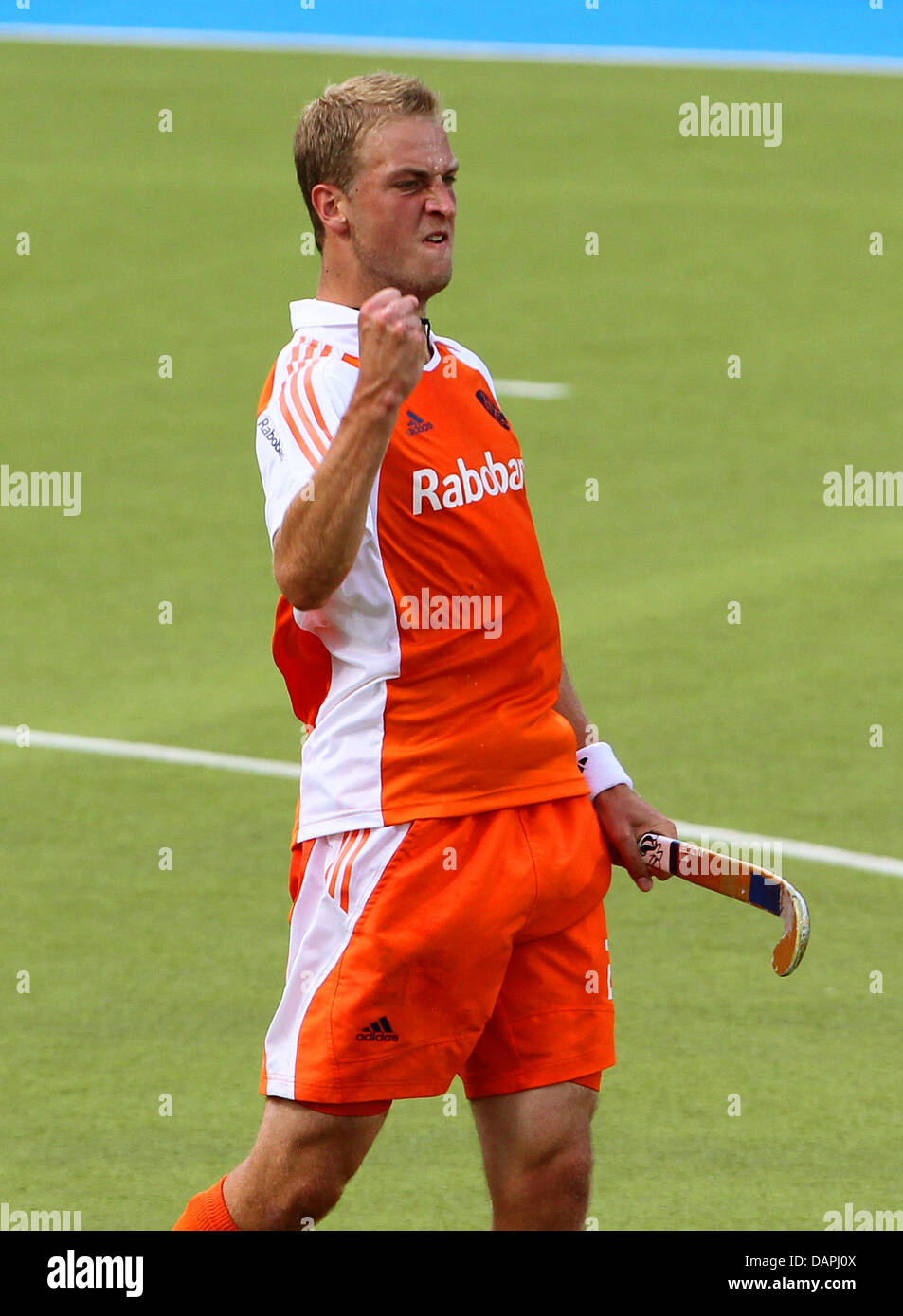 Dutch Billy Bakker cheers about his 1-0 goal during the men's ...