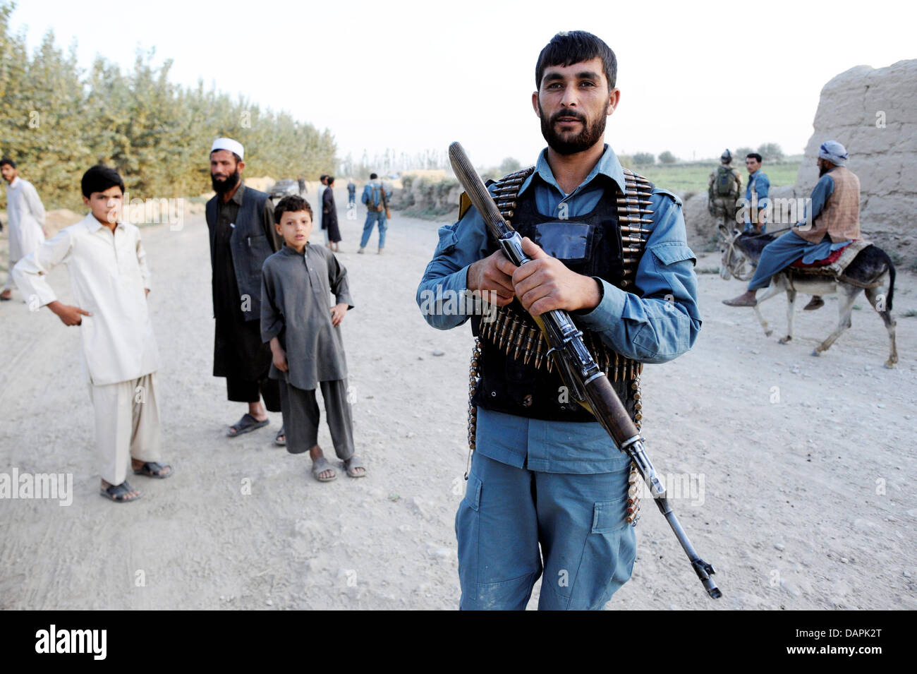German Federal Armed soldier patrol the district of Charrah Darreh ...