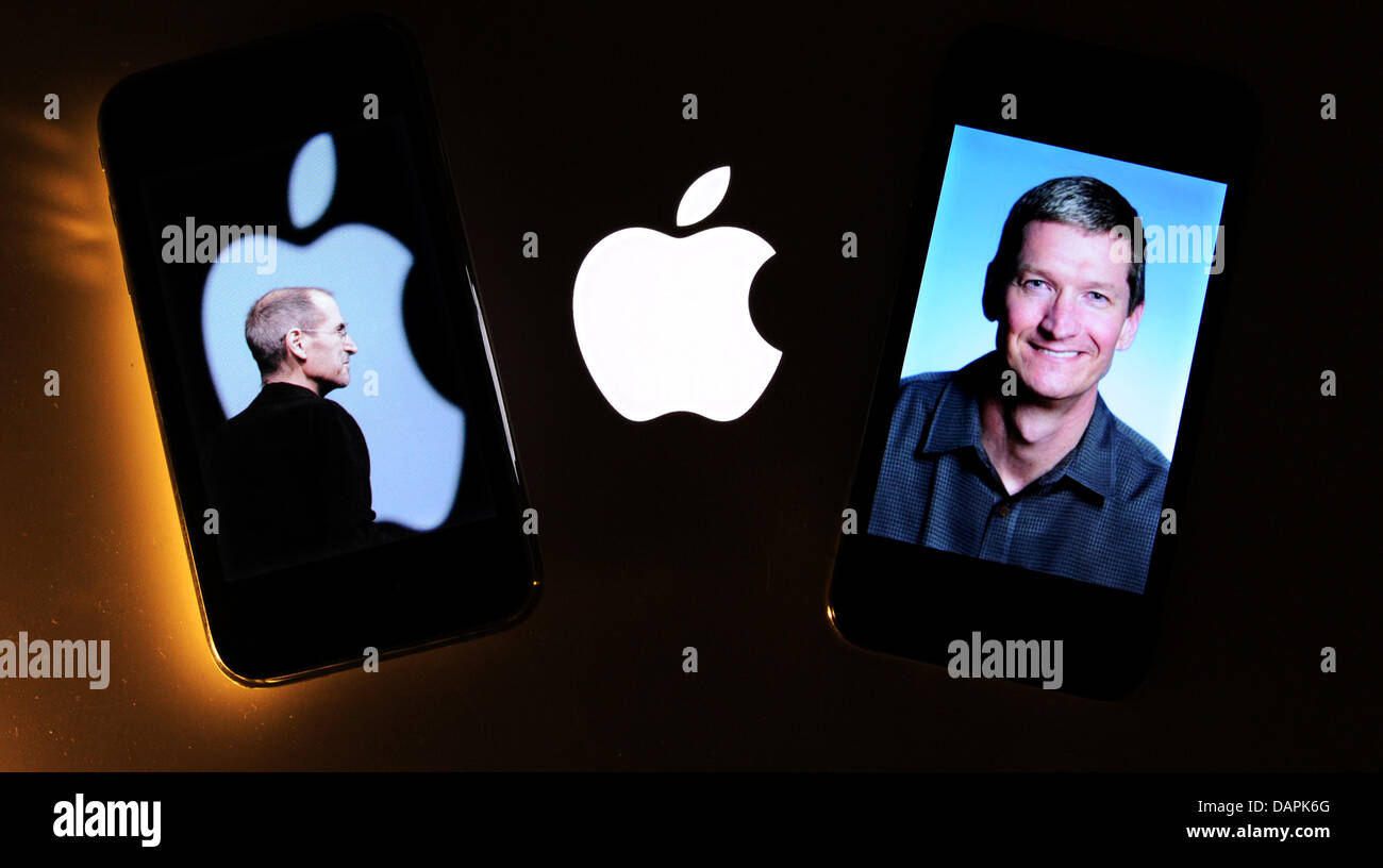 ILLUSTRATION - A photo of Apple head Steve Jobs on an Apple iPhone 3Gs ...