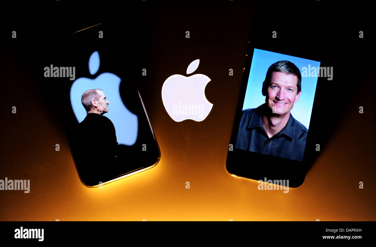 ILLUSTRATION - A photo of Apple head Steve Jobs on an Apple iPhone 3Gs ...