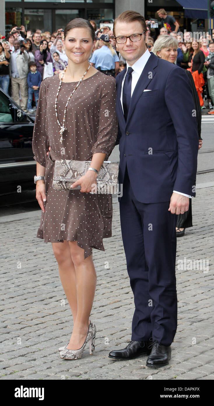 Sweden's Crown Princess Victoria and Prince Daniel leave the church on ...