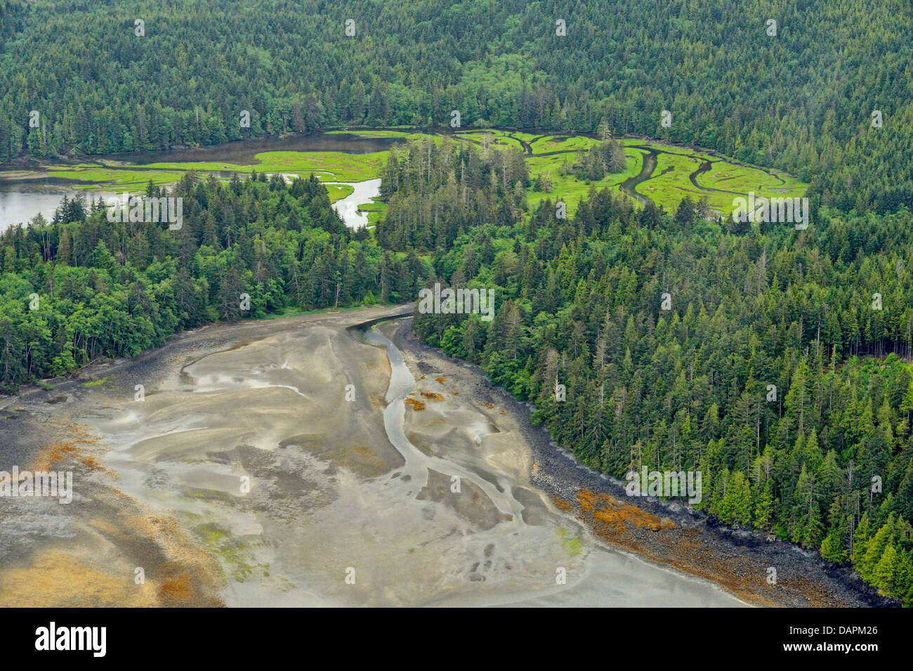 South Moresby island from the air Haida Gwaii Queen Charlotte Islands ...