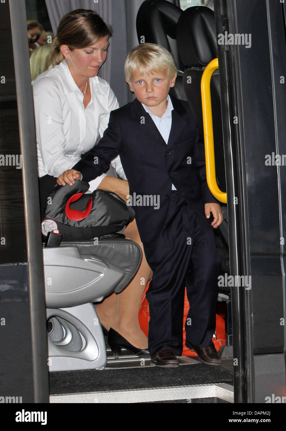 Prince Sverre Magnus of Norway arrives at the Dom church in Oslo ...