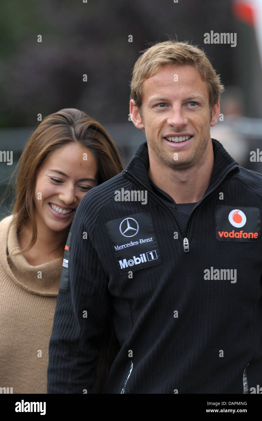 British Formula One driver Jenson Button of McLaren Mercedes and his ...