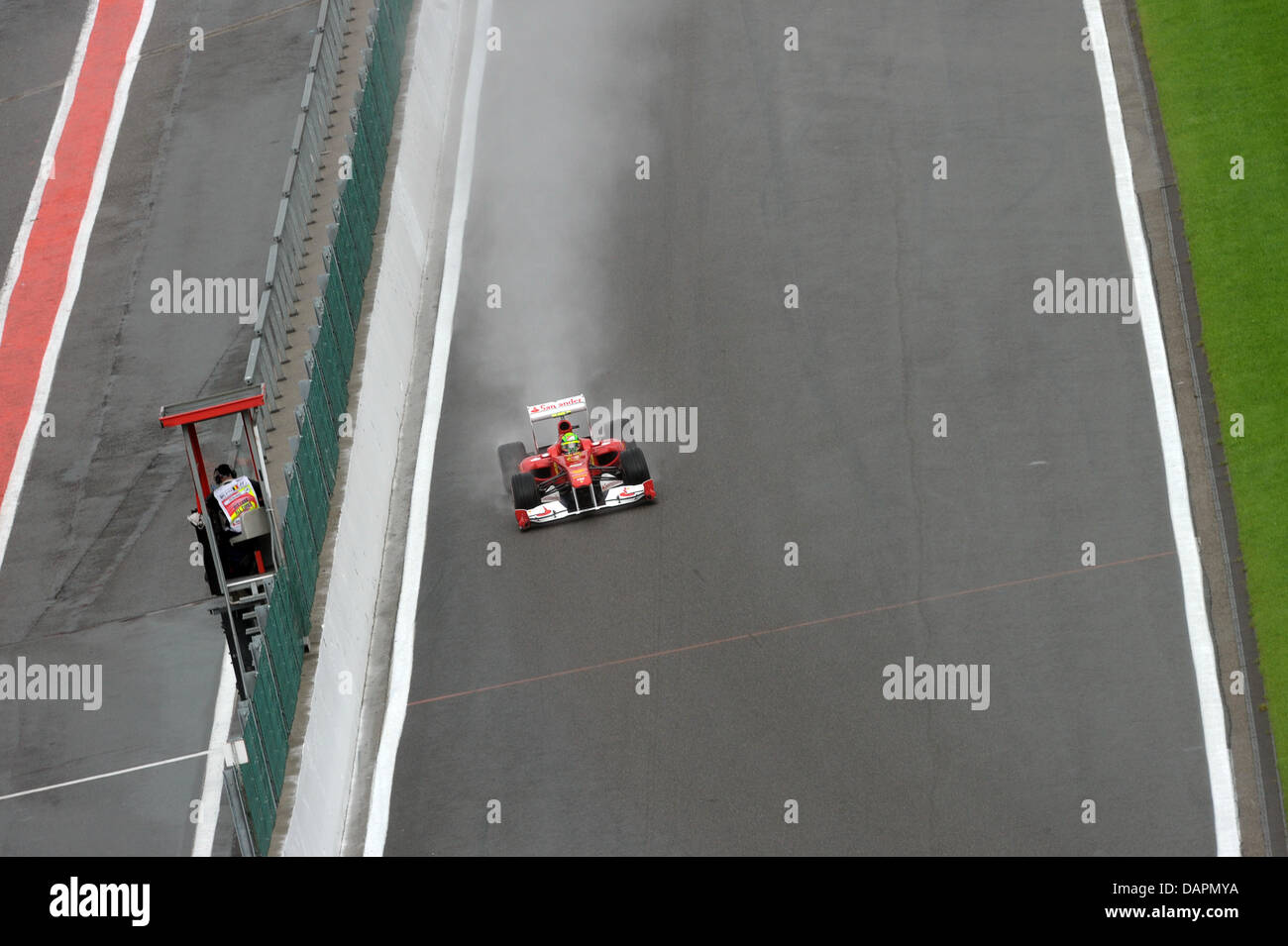 Brazilian Formula One driver Felipe Massa of Ferrari steers his car ...