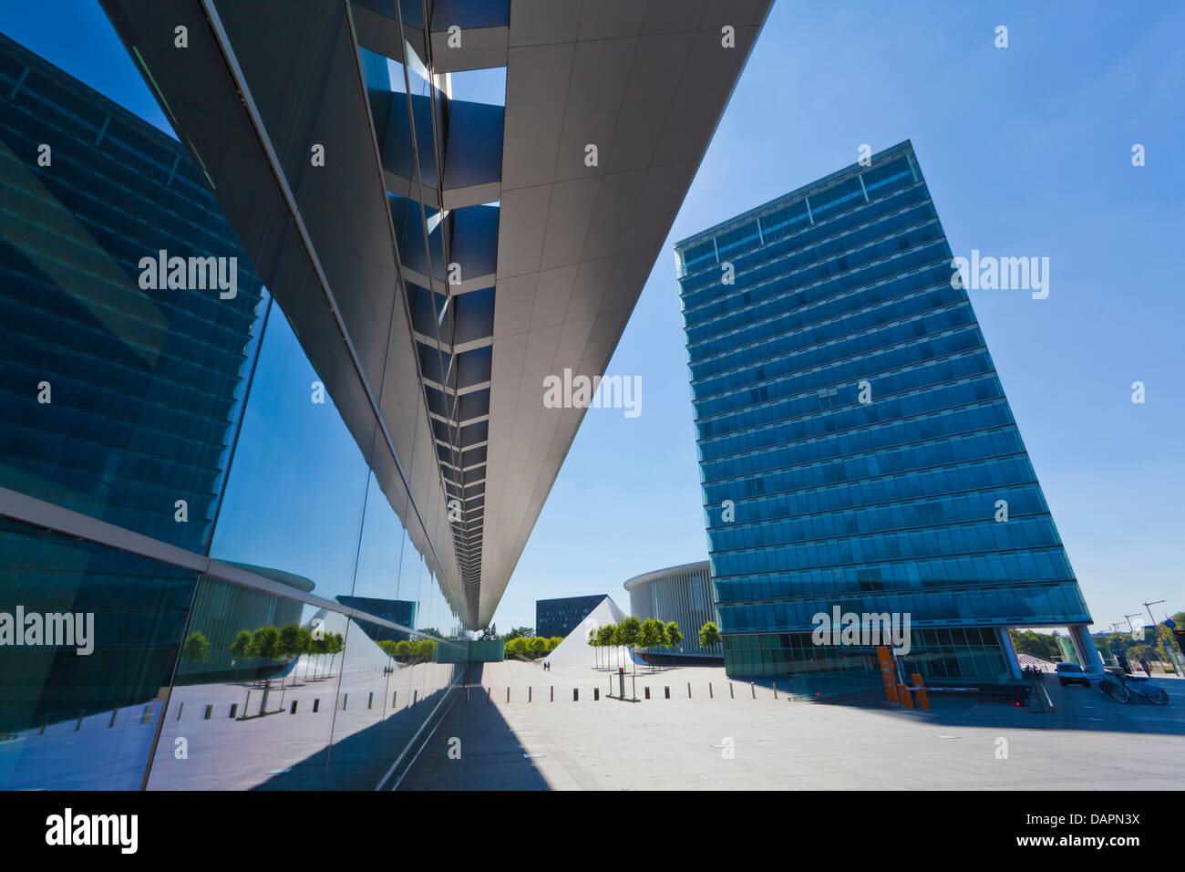Luxembourg, View of European Congress Center Stock Photo - Alamy