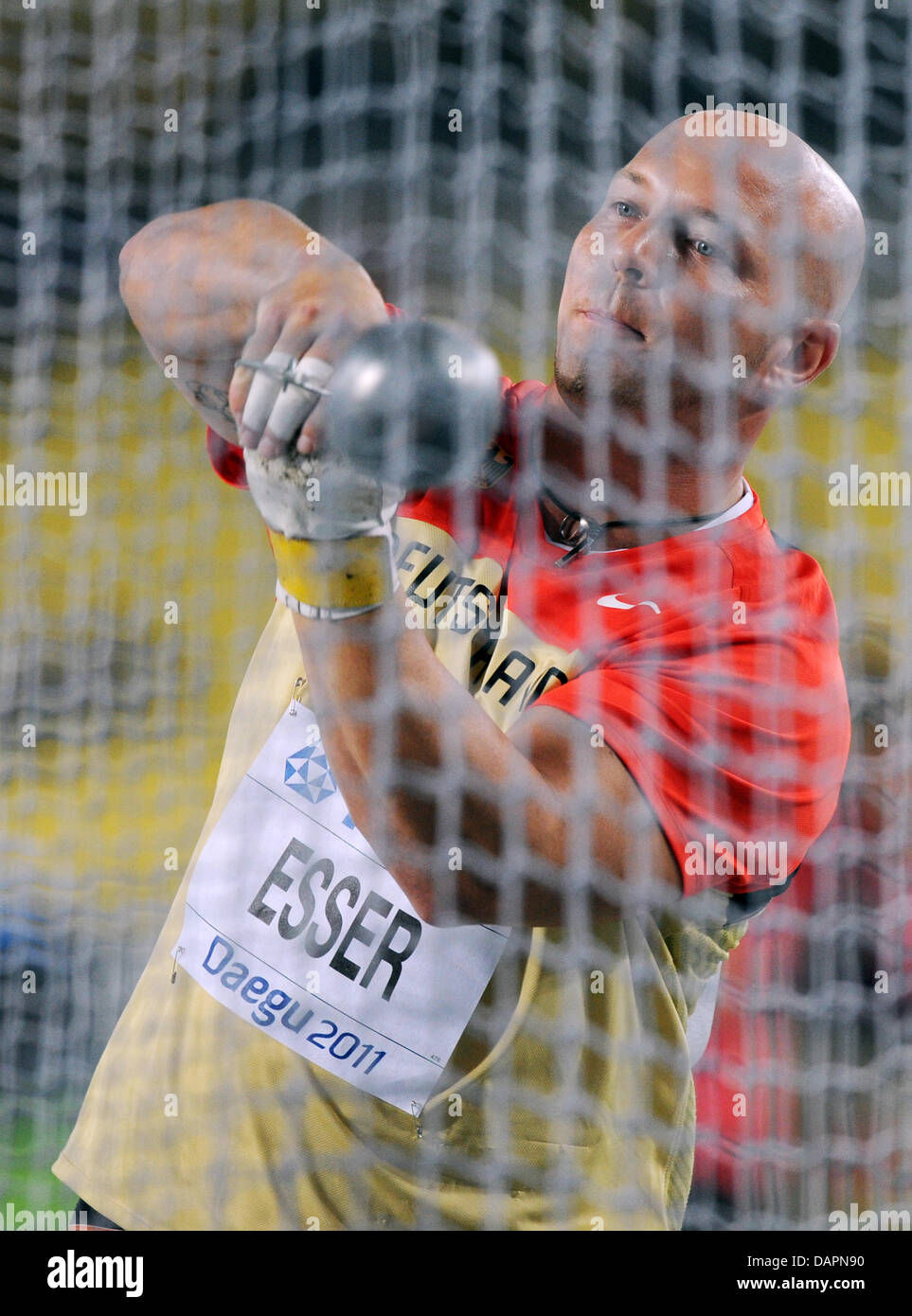 Markus Esser of Germany ccompetes in the men's Hammer Throw ...