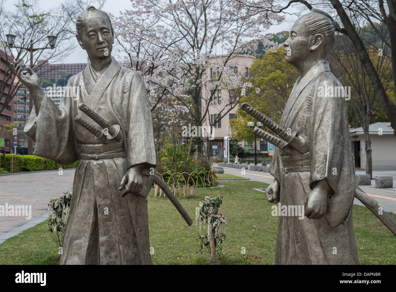 Bronze Statues Yoshii Tomozane and Ijichi Shoji in Central Park ...