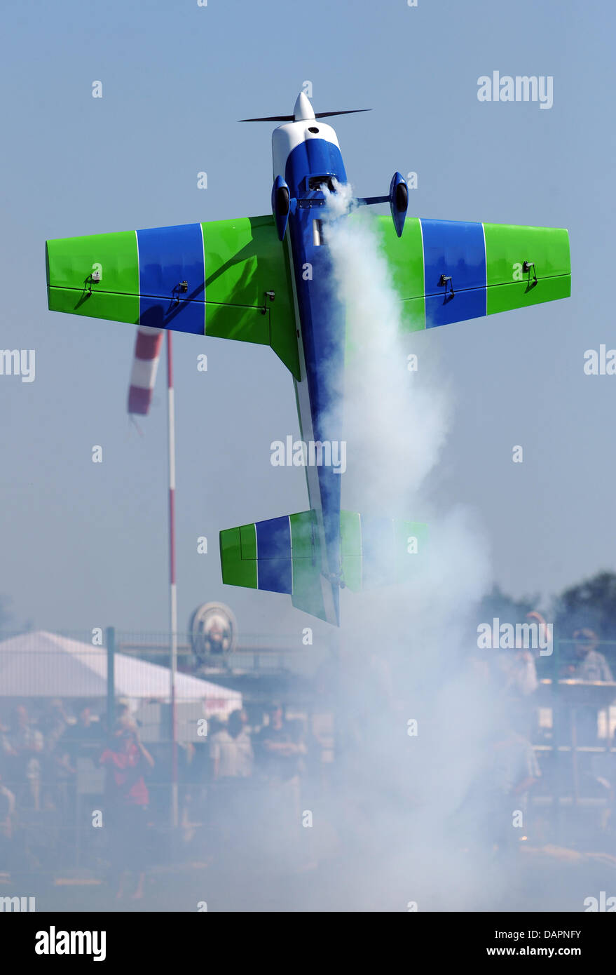 A model airplane is presented at the 13th international large model ...