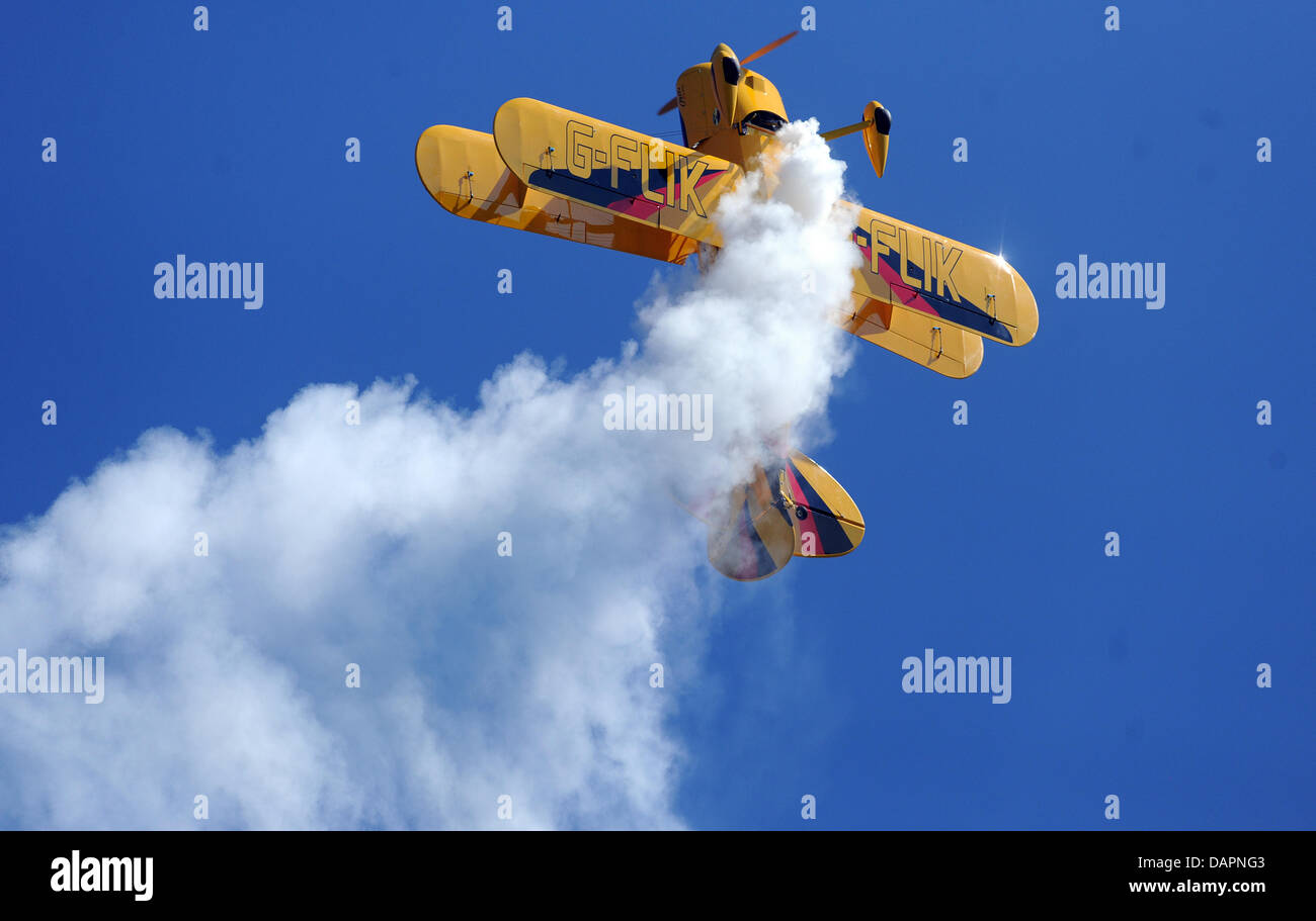 A model airplane is presented at the 13th international large model ...