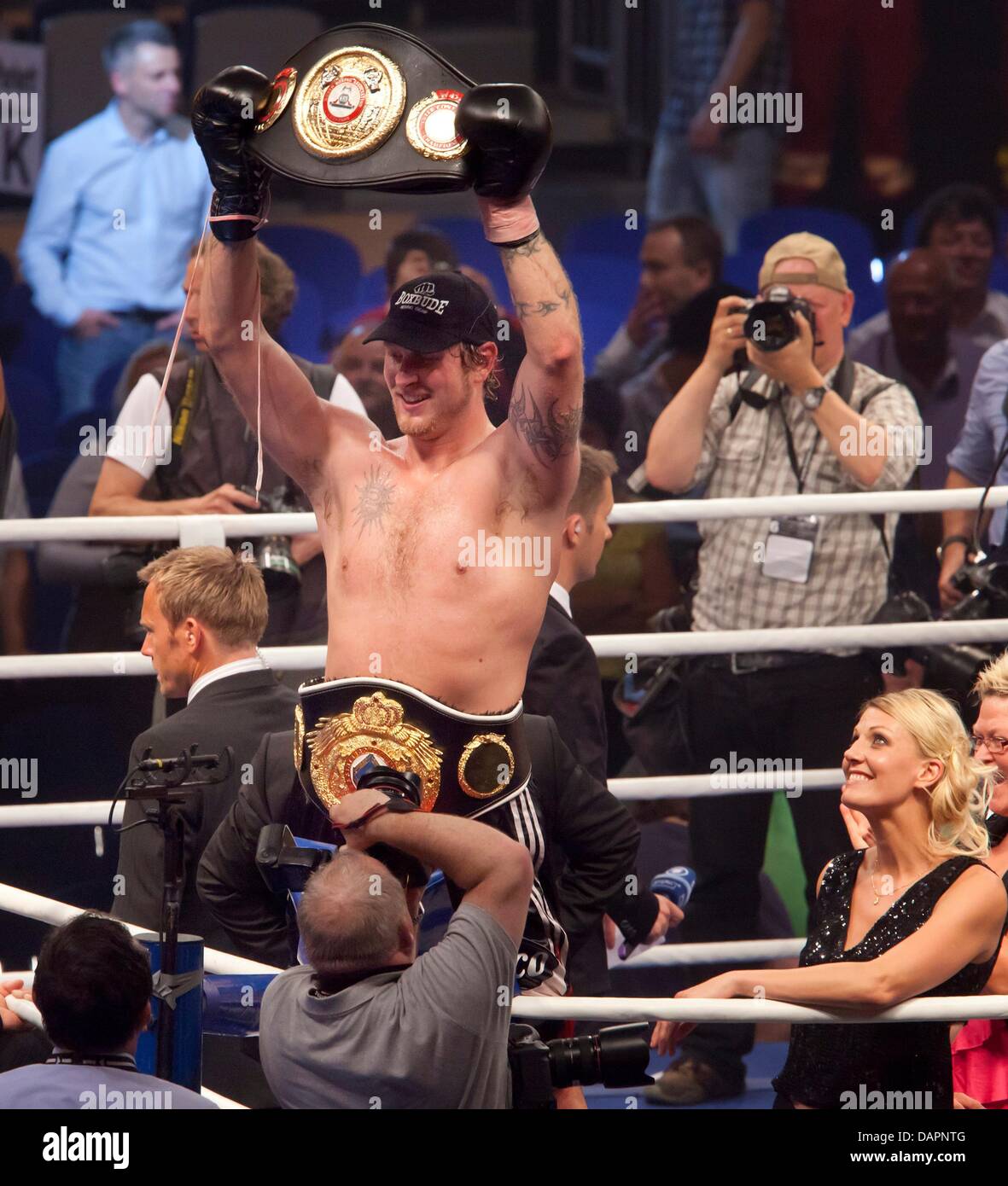 Boxing professional Robert Helenius from Finland celebrates his win in ...