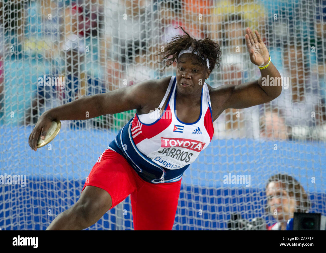Yarelys Barrios of Kuba competes in the Women's Discus final at the ...
