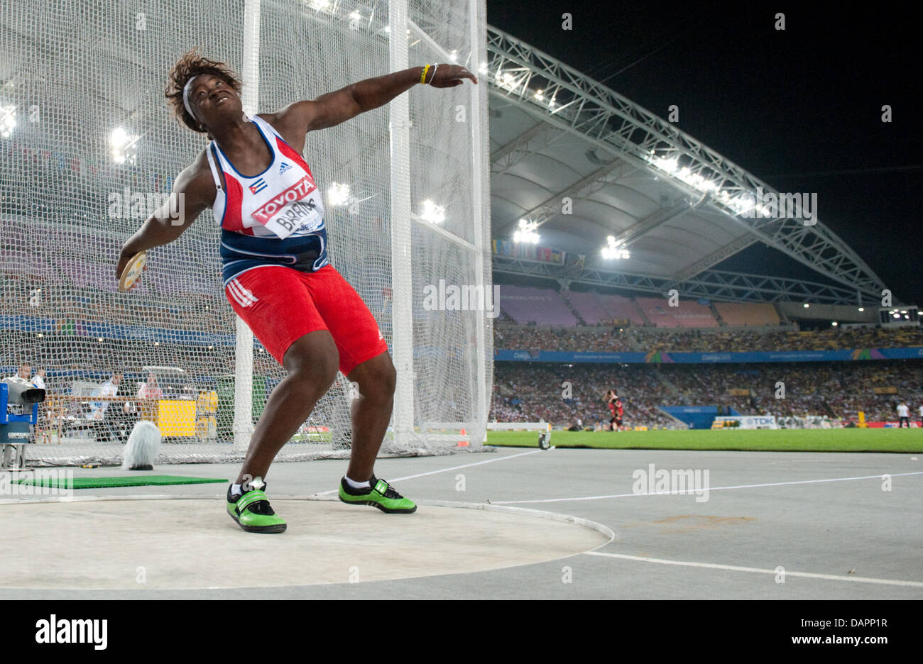 Yarelys Barrios of Kuba competes in the Women's Discus final at the ...