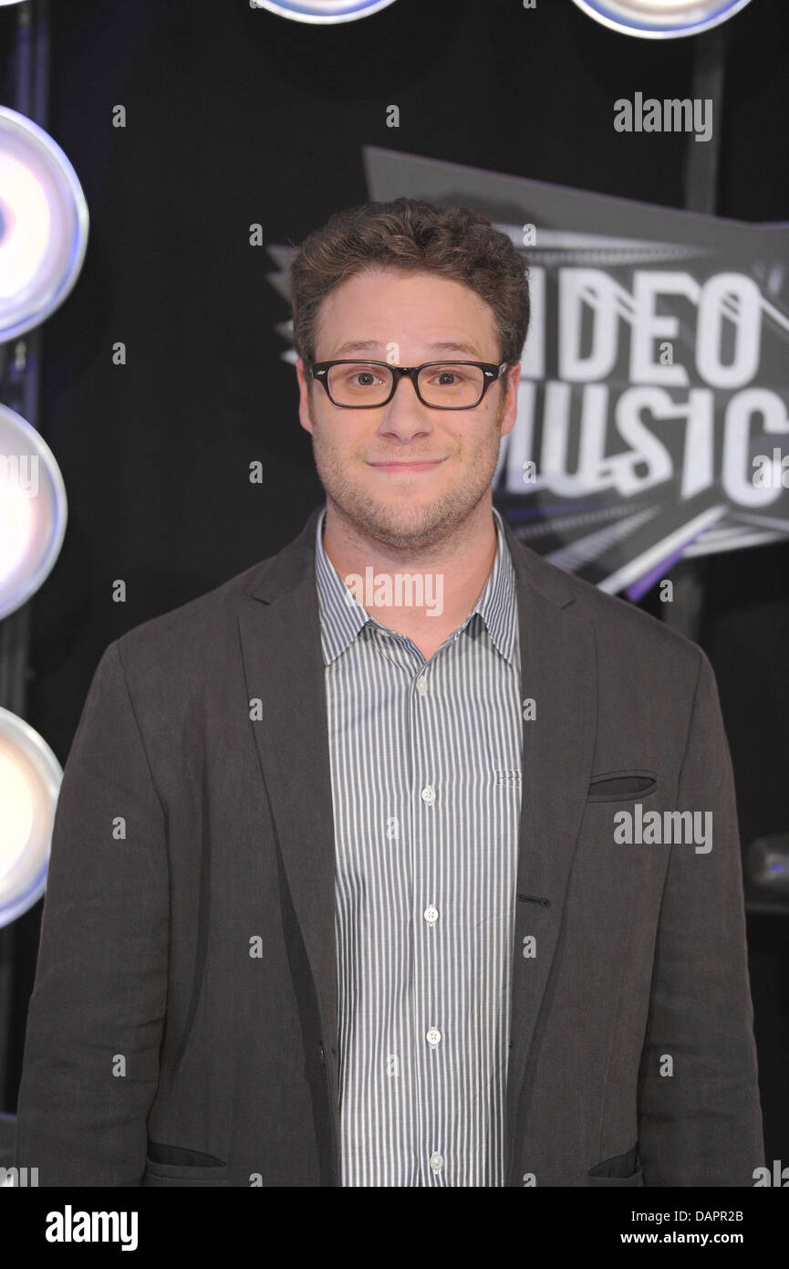 US Actor Seth Rogen arrives at the 28th Annual MTV Video Music Awards ...