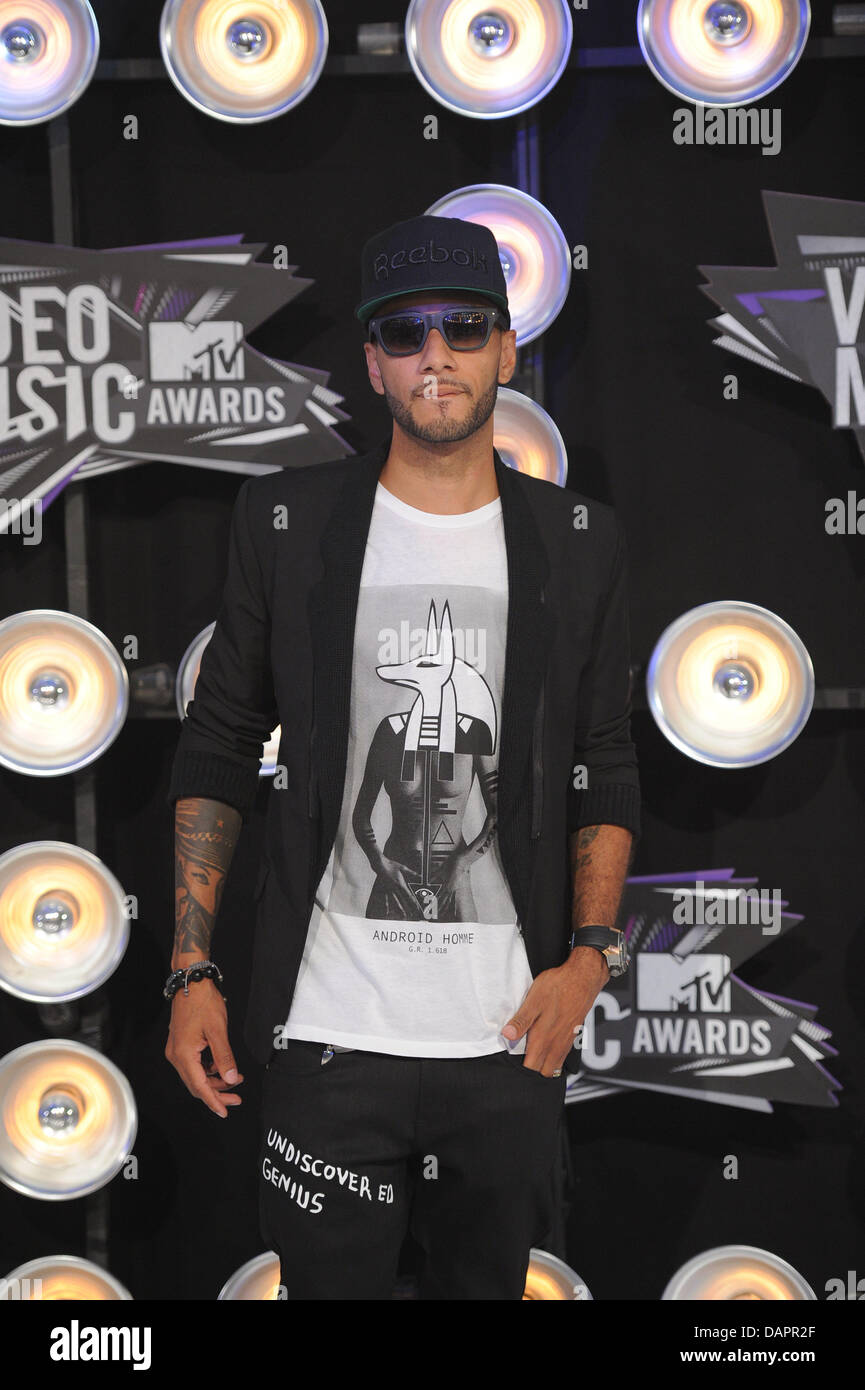 Rapper Swizz Beatz arrives at the 28th Annual MTV Video Music Awards at ...
