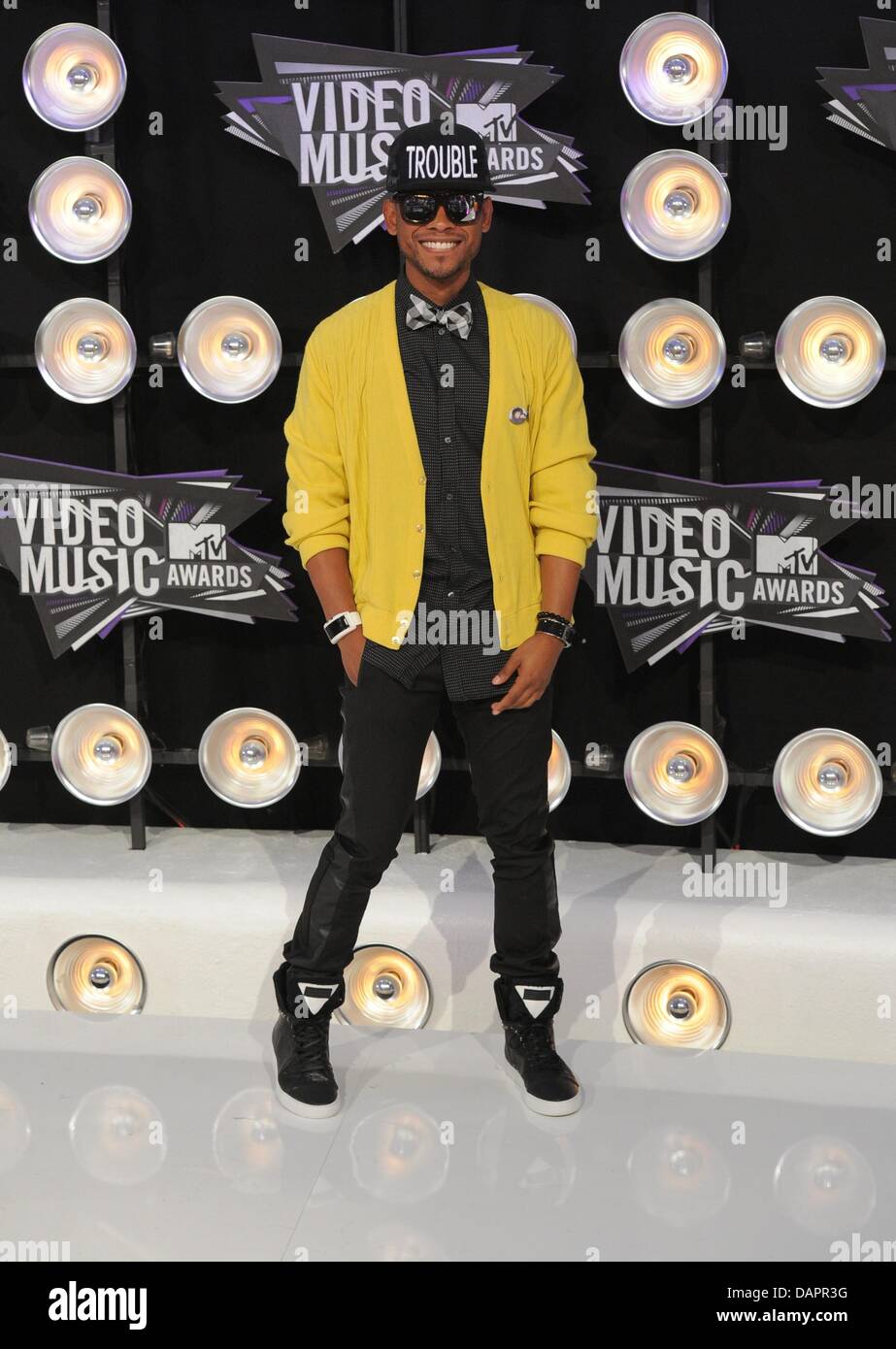 Rapper Miguel arrives at the 28th Annual MTV Video Music Awards at ...