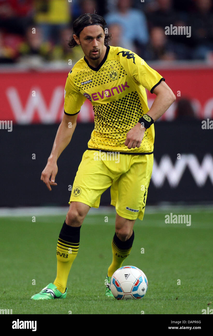 Dortmund's Neven Subotic plays the ball during the German Bundesliga ...