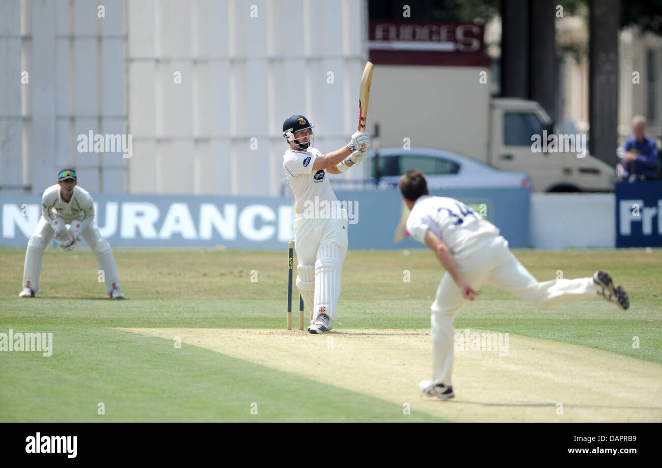 Hove, UK. 17th July, 2013. Chris Nash batting for Sussex against ...