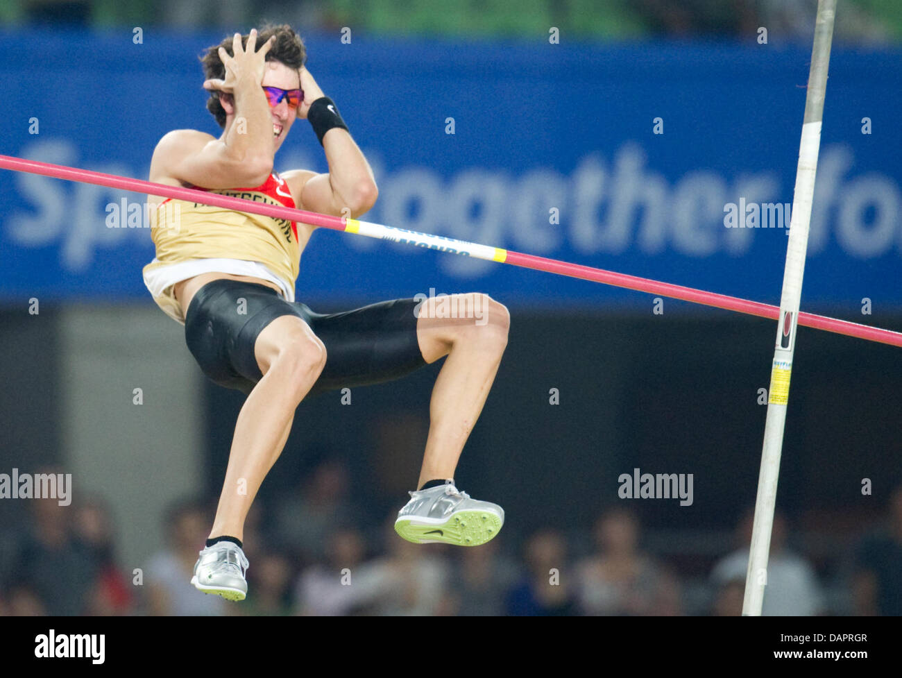 Malte Mohr of Germany competes in the Men's Pole Vault final at the ...