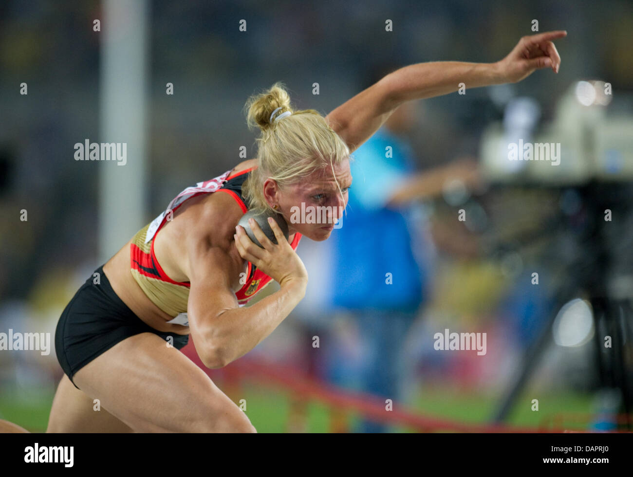 Lilli Schwarzkopf of Germany competes in the Shot Put event of the ...
