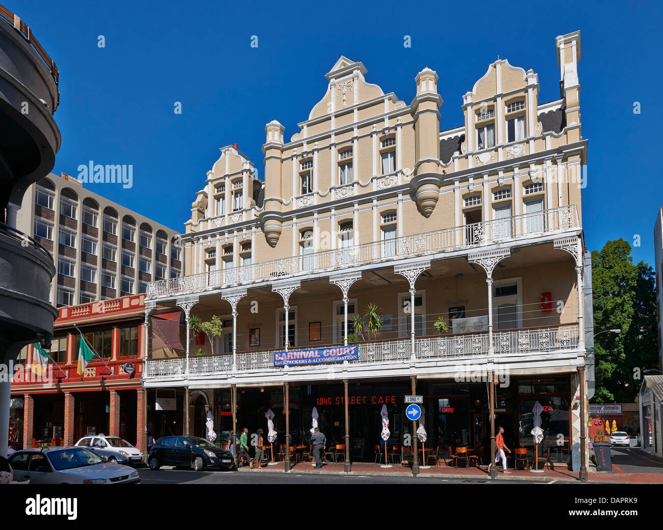 building with typical balconys at Long Street, Cape Town, Western Cape ...