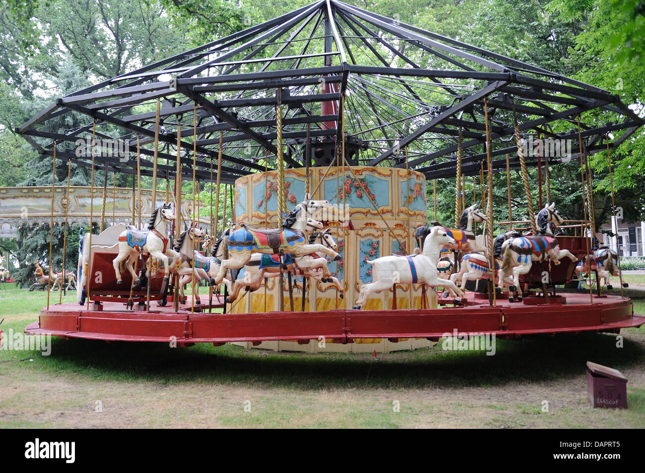 The oldest carousel at Fete Paradiso on Governors Island this summer ...