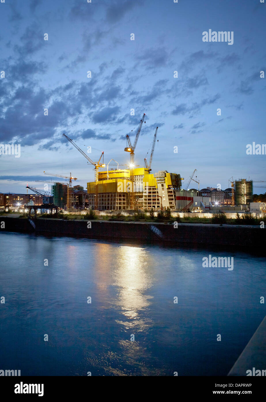 The massive construction site for the new head quarters of the European ...