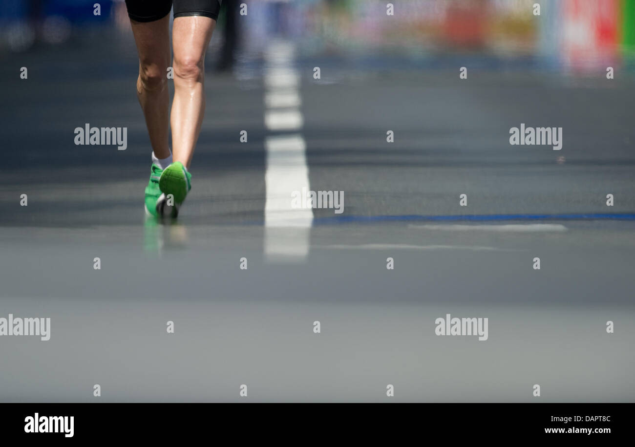 The last runner is heading to the finish in the women's 20km Walk in ...