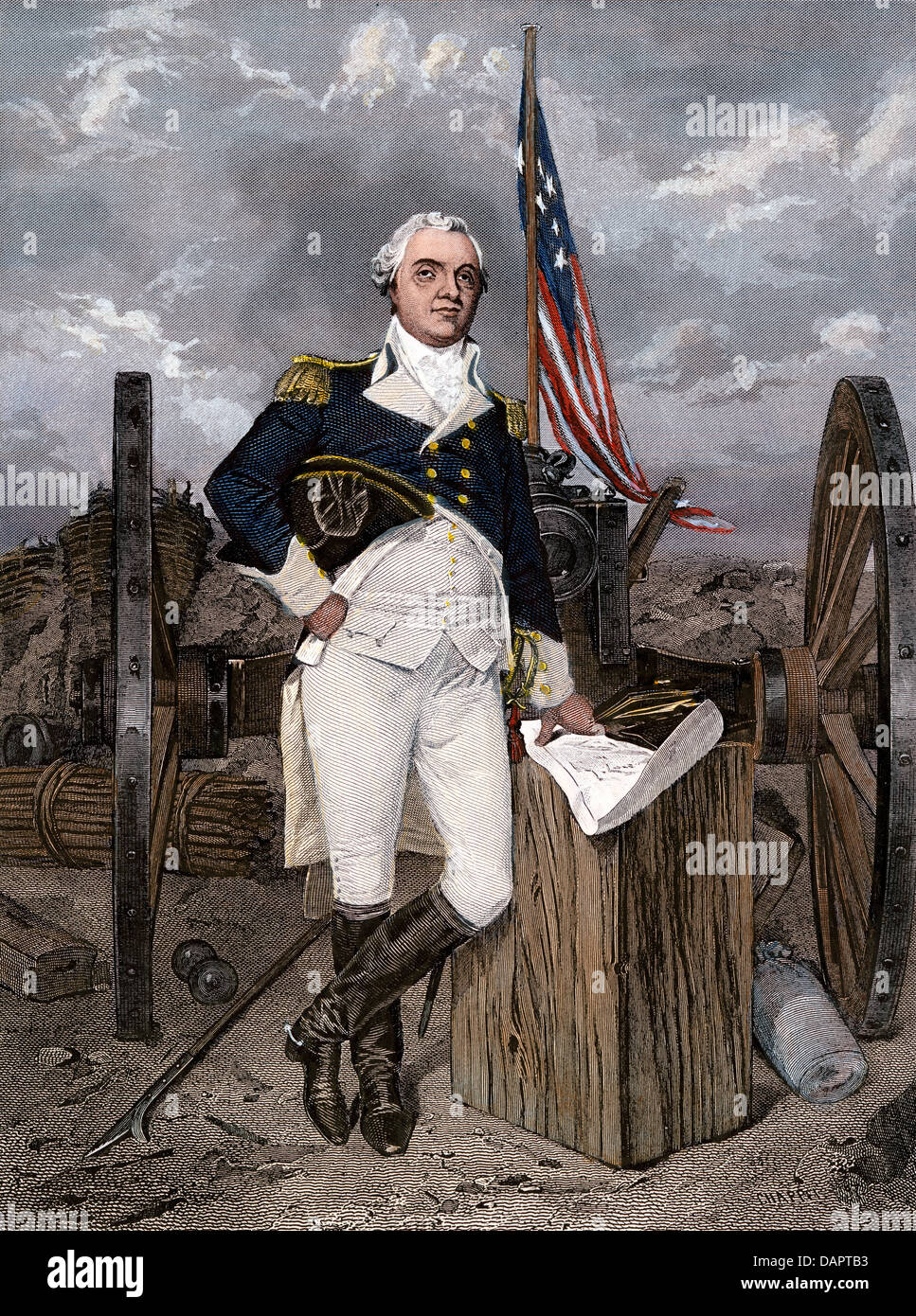 Revolutionary War General Henry Knox with some of his field artillery ...