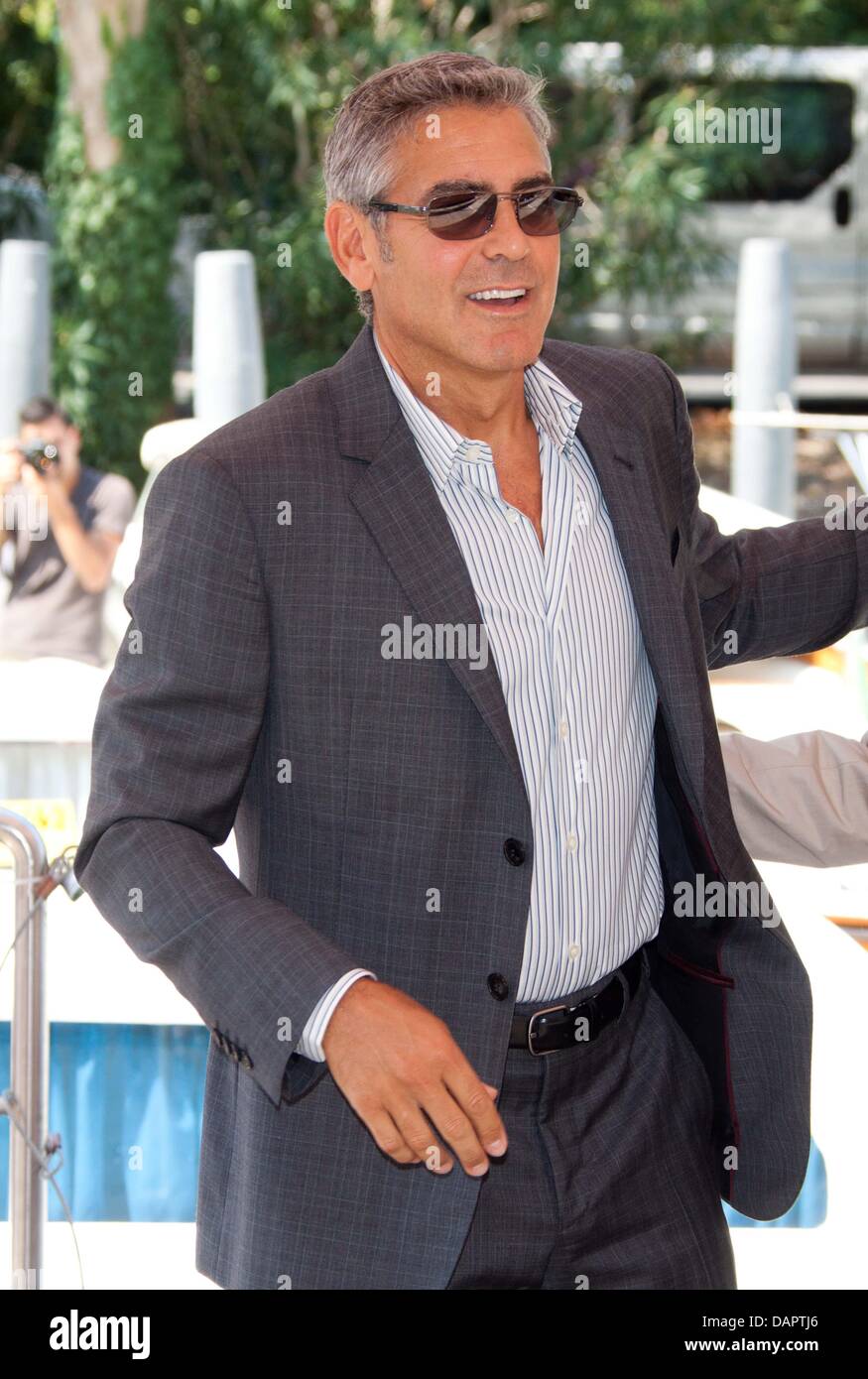 US actor/director George Clooney arrives for the press conference of ...