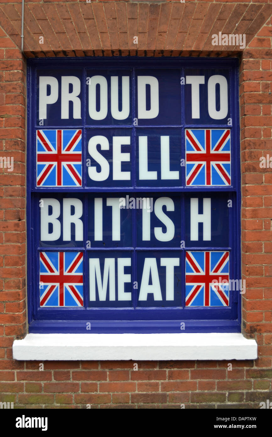 Old traditional butcher shop sign hi-res stock photography and images ...