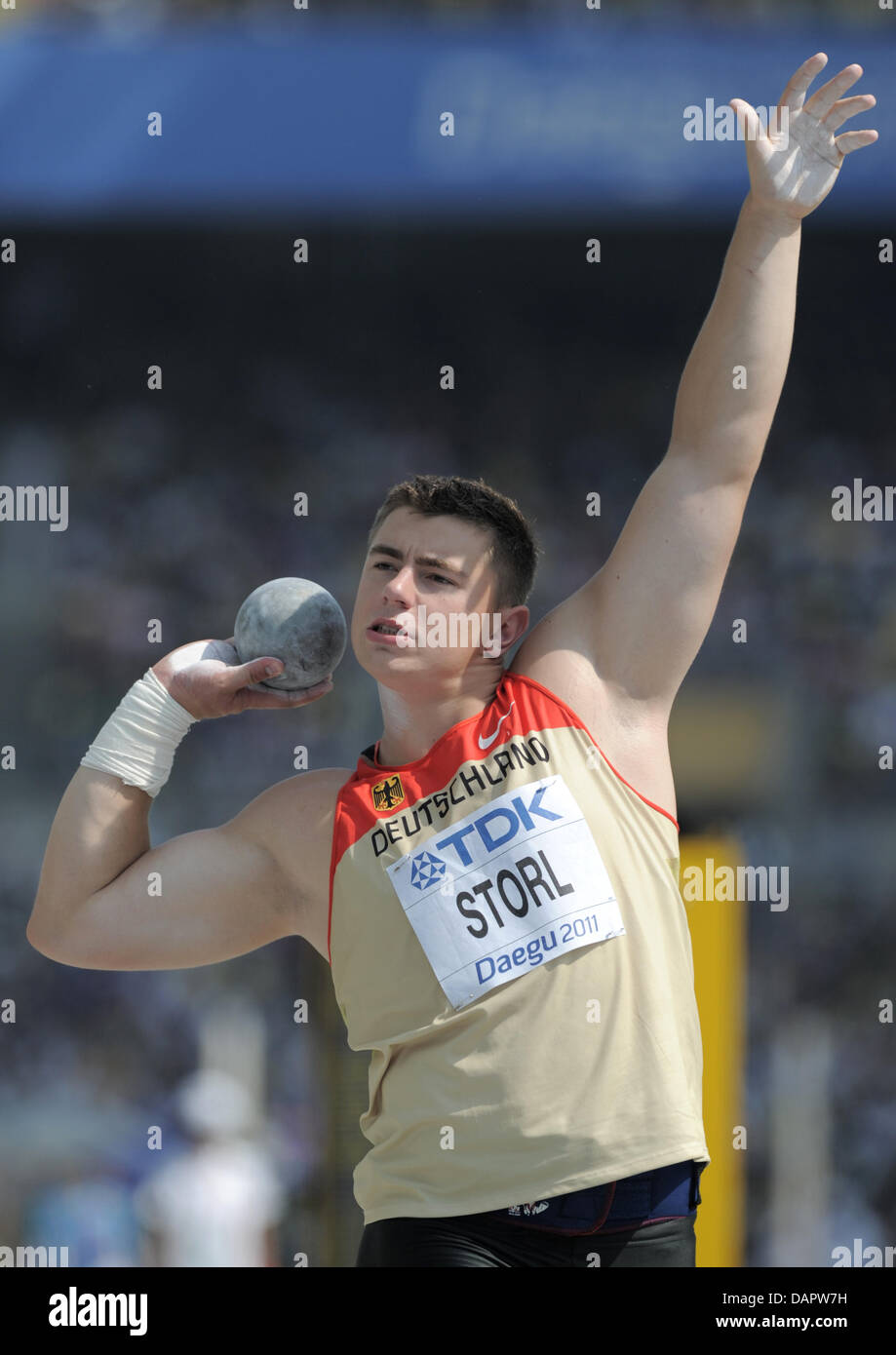 David Storl of Germany competes in Shot Put Qualification at the 13th ...