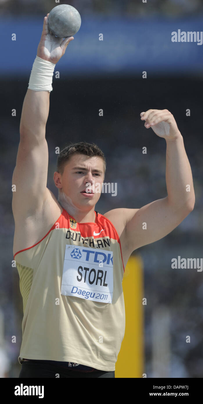 David Storl of Germany competes in Shot Put Qualification at the 13th ...
