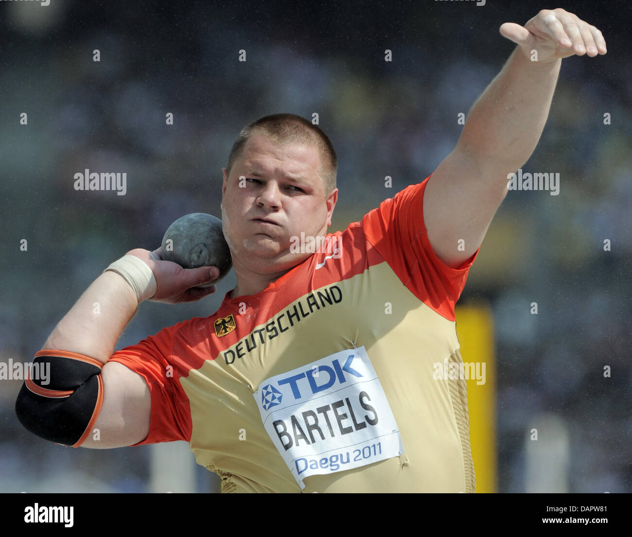 Ralf Bartels of Germany competes in Shot Put Qualification at the 13th ...